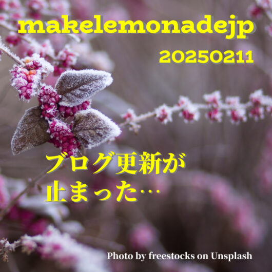 ブログ更新が止まった…【WordPressじまい】 | make lemonade jp