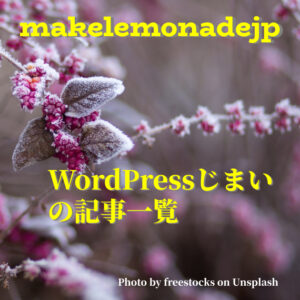 WordPressじまいの記事一覧 | make lemonade jp